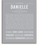 Danielle | Name Art Print – Name Stories