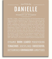 Danielle Personalized Name Meaning Art Prints – Name Stories