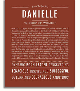Danielle | Name Art Print – Name Stories