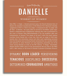 Danielle | Name Art Print – Name Stories