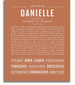 Danielle Personalized Name Meaning Art Prints – Name Stories