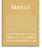 Danielle Personalized Name Meaning Art Prints – Name Stories
