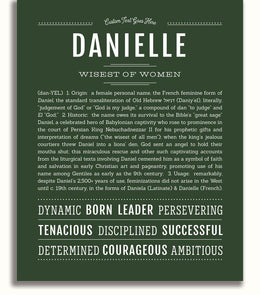 Danielle | Name Art Print – Name Stories