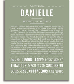 Danielle | Name Art Print – Name Stories