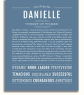 Danielle Personalized Name Meaning Art Prints – Name Stories
