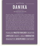 Danika Personalized Name Meaning Art Prints – Name Stories
