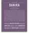 Danika Personalized Name Meaning Art Prints – Name Stories