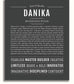 Danika | Name Art Print – Name Stories