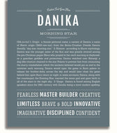Danika Personalized Name Meaning Art Prints – Name Stories