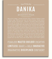 Danika Personalized Name Meaning Art Prints – Name Stories