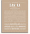 Danika | Name Art Print – Name Stories