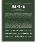 Danika | Name Art Print – Name Stories