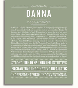 Danna | Name Art Print – Name Stories