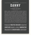 Danny | Name Art Print – Name Stories