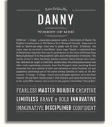 Danny | Name Art Print – Name Stories