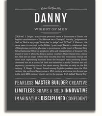 Danny | Name Art Print – Name Stories
