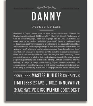 Danny | Name Art Print – Name Stories