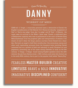 Danny | Name Art Print – Name Stories