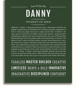 Danny | Name Art Print – Name Stories