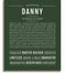 Danny Personalized Name Meaning Art Prints – Name Stories