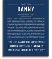 Danny Personalized Name Meaning Art Prints – Name Stories