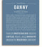 Danny Personalized Name Meaning Art Prints – Name Stories