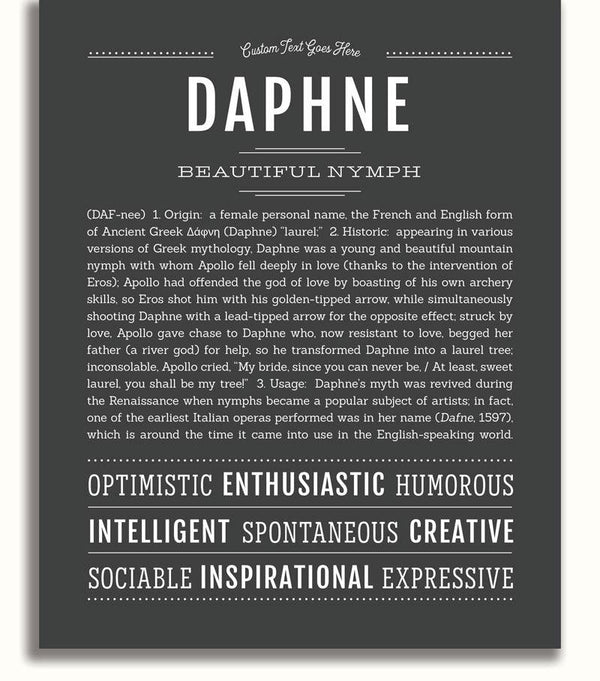 Daphne | Name Art Print - Personalized Custom Gifts – Name Stories