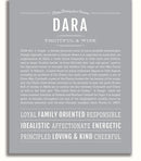 Dara Personalized Name Meaning Art Prints – Name Stories