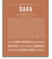 Dara Personalized Name Meaning Art Prints – Name Stories