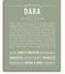 Dara Personalized Name Meaning Art Prints – Name Stories