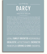 Darcy | Name Art Print – Name Stories