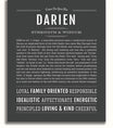 Darien | Name Art Print – Name Stories