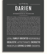 Darien | Name Art Print – Name Stories