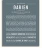 Darien | Name Art Print – Name Stories