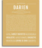 Darien Personalized Name Meaning Art Prints – Name Stories