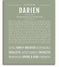 Darien Personalized Name Meaning Art Prints – Name Stories