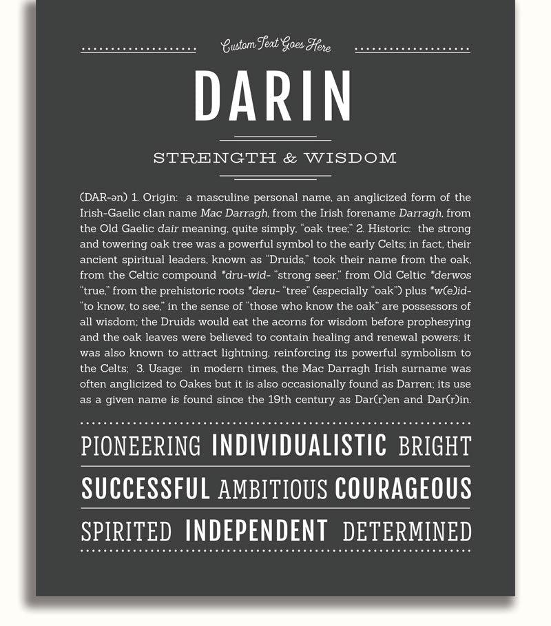 Darin | Name Art Print – Name Stories