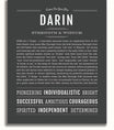 Darin | Name Art Print – Name Stories