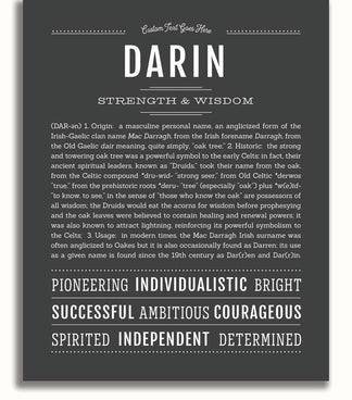 Darin | Name Art Print – Name Stories
