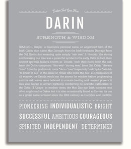 Darin | Name Art Print – Name Stories