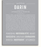 Darin Personalized Name Meaning Art Prints – Name Stories