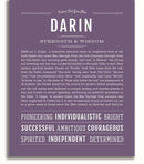 Darin | Name Art Print – Name Stories