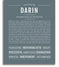 Darin | Name Art Print – Name Stories