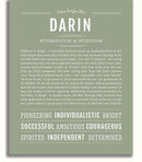 Darin | Name Art Print – Name Stories
