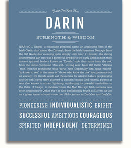 Darin | Name Art Print – Name Stories