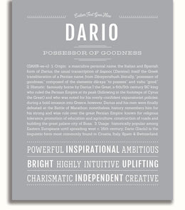 Dario | Name Art Print – Name Stories