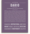 Dario | Name Art Print – Name Stories