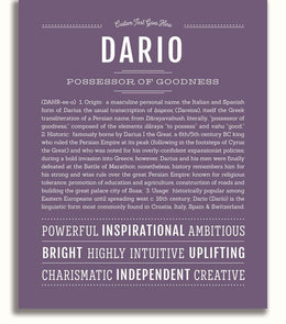 Dario | Name Art Print – Name Stories