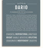 Dario Personalized Name Meaning Art Prints – Name Stories