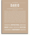 Dario | Name Art Print – Name Stories